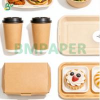 China Good Folding Resistance Brown PE Coated Kraft Paper For Food Packaging for sale
