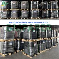 China 26.5mm Food Grade Paper Slitting Rolls For Straw Wrapping Paper 26gsm 25gsm for sale