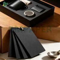 China Virgin Wood Pulp Matte High Stiffness Black Card 250g for High-end Packaging for sale