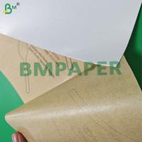 China Printable 40gsm + 15g PE White Brown Kraft Paper For Cutlery Wrapping 160mm for sale