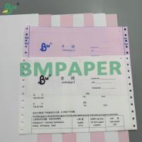 China High Opacity Anti-Static Pressure-Sensitive White CB Pink CF 70gsm 75gsm 2 Part NCR Paper for Continuous Forms for sale