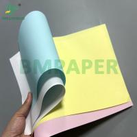 China 65gram NCR Paper 3 Layers Top White Middle Colored For Multi-copy Invoice 8.5 X 11inch for sale