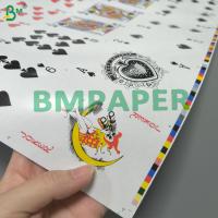 China Double Sided Linen Finished Blue Core Playing Card Stock 12pt 14pt for sale