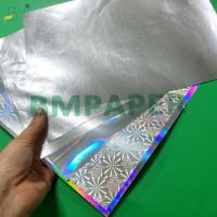 China 68gsm 70gsm Waterproof Silver Metalized Wet Strength Paper For Beer Label 70cm for sale