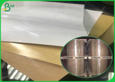 China Jumbo Roll PE Coated One Side Brown / White Kraft Paper For Food Packing for sale