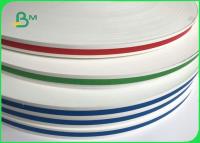China 14mm 15mm 60gsm 120gsm Waterproof Straw Paper Roll For Striped Drinking straws for sale
