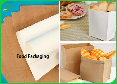 China 30G 40G Virgin Pulp White & Natural Kraft Paper Roll With 640mm 790mm Width for sale
