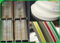 China FDA Approved 60g 120g Natural Kraft Food Grade Paper Roll For Making Striped Straws for sale