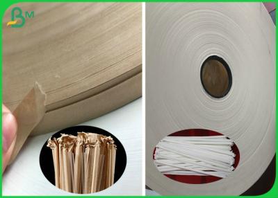 China Good Strength 60G 120G Brown Food Grade Kraft Paper For Straw Wrapping for sale