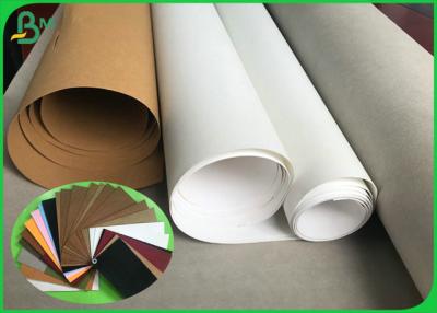 China 0.55mm 0.7mm 0.8mm Silver / Gold washable kraft paper fabric Roll 150cm * 100m for sale
