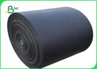 China 300 - 350 GSM One Side Coated Glossy Black Cardboard For Box Packing for sale