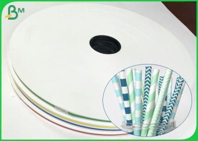China 100% FDA Degradable 60gsm 120gsm Printed Straw Paper Roll For Flexible Straws for sale
