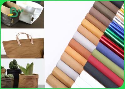 China Washable Kraft Paper Natural Fabic Pulp 110 Yard Length 0.7mm 0.8mm for sale