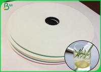 China 60GSM 120GSM 39.69CM Radius Stripe Printing Straw Paper With Food Grade Certified for sale