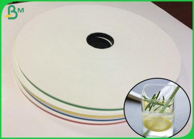 China 60GSM 120GSM 39.69CM Radius Stripe Printing Straw Paper With Food Grade Certified for sale