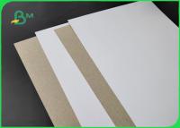 China ISO 250 / 300 / 400gsm C1S Grey Back Glossy Side  With White 1mm 2mm 3mm for sale