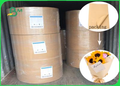 China Pure Color Waterproof And Anti - Oil Brown Kraft Liner Paper For DIY Flowers Packing for sale