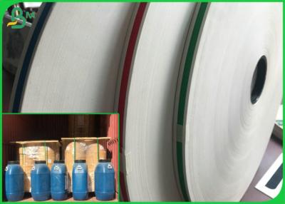 China 60G 120G 15MM 14MM Slit White Kraft Paper Roll For Colours Striped Paper Straws for sale