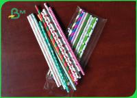 China FDA 60G 120G Straw Drinking Paper Colorful DIY Pattern Using In Beverages for sale