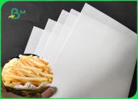 China 1200MM 30GSM - 60GSM White French Fries Wrapping Paper 10 / 15GSM PE Coated for sale
