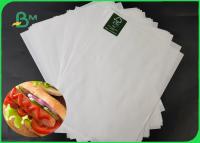 China 35 / 40GSM Food Grade MG MF White Kraft Paper Rolls FDA For Packaging Hamburger for sale