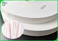 China FDA Food Grade 27mm - 44mm 28gsm Straw Wrapping Paper Roll For Packing Straws for sale