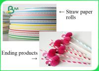 China 100% Food Grade Pink Straw Paper Rolls 60GSM With FDA Harmless And Innoxious for sale