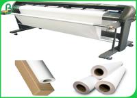 China Good Strength 80gsm White Inkjet Plotter Paper Roll For Garment Cutting System for sale