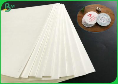 China Good Water Absorption 1.4mm 1.6mm 1.8mm White Absorbent Paper For Coaster Board for sale