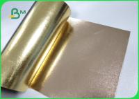 China Fibrous Materials Washable Kraft Paper One Side Golden Color Surface Reflective for sale