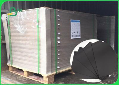 China 0.2 / 0.5 / 1.0 / 1.5mm Two Sides Black Board / Hard Paperboard Recycled Pulp for sale