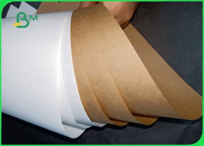 China 80gsm 90gsm FDA Virgin Pulp White / Brown Craft Paper Roll For Flour Bag for sale