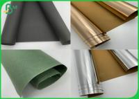 China Gold / Silver / Red And Blue Fiber Paper Washable Kraft Paper For Making Handbags for sale