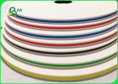China 60g 120g Compostable Striped Straw Paper Roll For Bar Strong Waterproof for sale