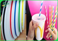 China Food Grade Ink Printed Paper For Drinking Straws 60gsm Last Long Time for sale