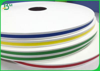 China White Kraft Paper Roll 14mm * 5000M  60g 120g Waterproof Color Straw Paper for sale