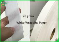 China Decomposable White Kraft Craft 24gram 28gram Straw Wrapping Paper Roll 30mm Width for sale