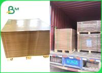 China 300gsm + 15g Glossy / Matte PE Coating Brown Kraft Paper For Food Trays for sale