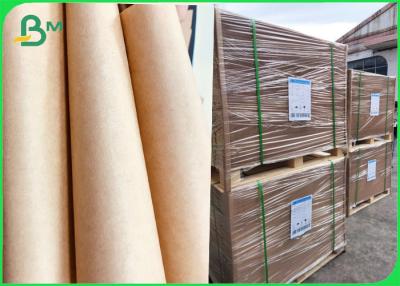 China 100% Extensible Virgin Brown Kraft Liner Paper For Cement Bags Making for sale