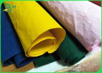 China Yellow Color Biodegradable Natural Fabric Kraft Paper Roll 150cm X 110 Yards for sale