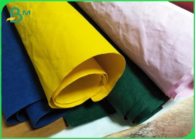 China Yellow Color Biodegradable Natural Fabric Kraft Paper Roll 150cm X 110 Yards for sale