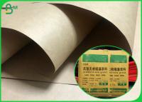 China SGS Approved Hard Stiffness 90gsm Natural Brown Kraft Liner Paper For Cement Bags for sale