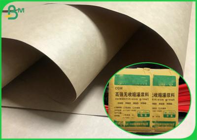 China SGS Approved Hard Stiffness 90gsm Natural Brown Kraft Liner Paper For Cement Bags for sale