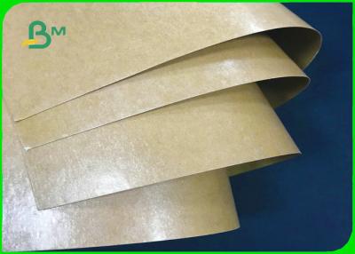 China Greaseproof 350gsm + 15g Poly Coated Kraft Paper For Street Food Containers for sale