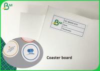 China 0.45mm 0.6mm Thick White Absorbent Drink Coasters Cardboard Paper Sheets for sale