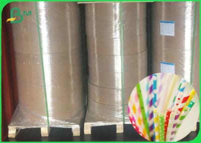 China 13.5 mm 14 mm Width White Kraft Paper Making Straws FDA Approved for sale