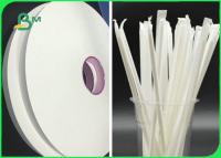 China 27mm - 40mm 28gsm Food Grade Straw Wrapping Paper For Packing Straws for sale