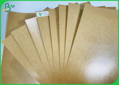 China 300G + 15G PE Coating Paperboard Food Brown Kraft Paper Sheets For Food Boats for sale