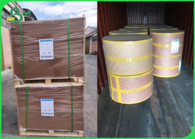 China FDA Gloss PE Coated Kraft Paper for Food Box 300g + 15g PE Roll for sale