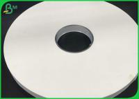 China 33mm * 5000m Food Grade Paper Roll 24g 28g White Wrapped Paper For Packing Paper Straw for sale